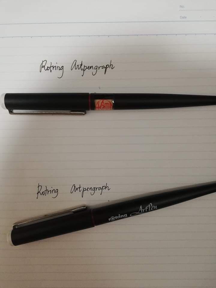 Rotring ArtPen Graph Calligraphy Fountain Pen Set With Ink Replacement ...
