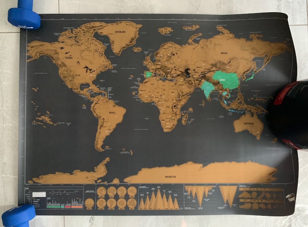 Scratch world-map, Hobbies & Toys, Toys & Games on Carousell