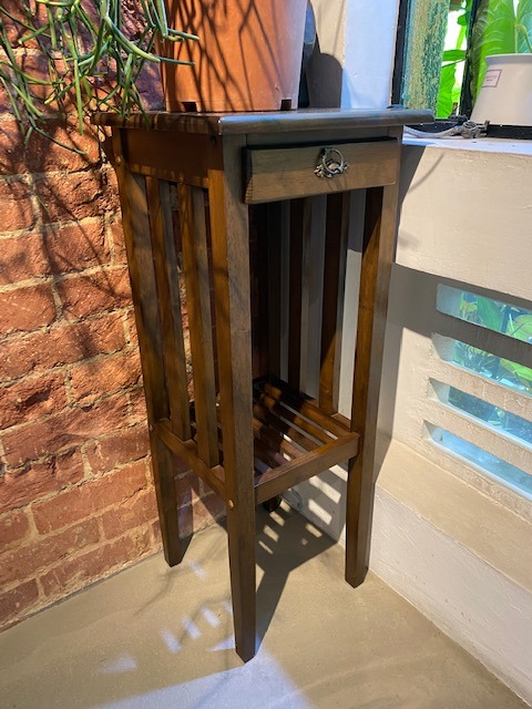 Side table 35cm width and 90cm height estimate, Furniture & Home Living ...