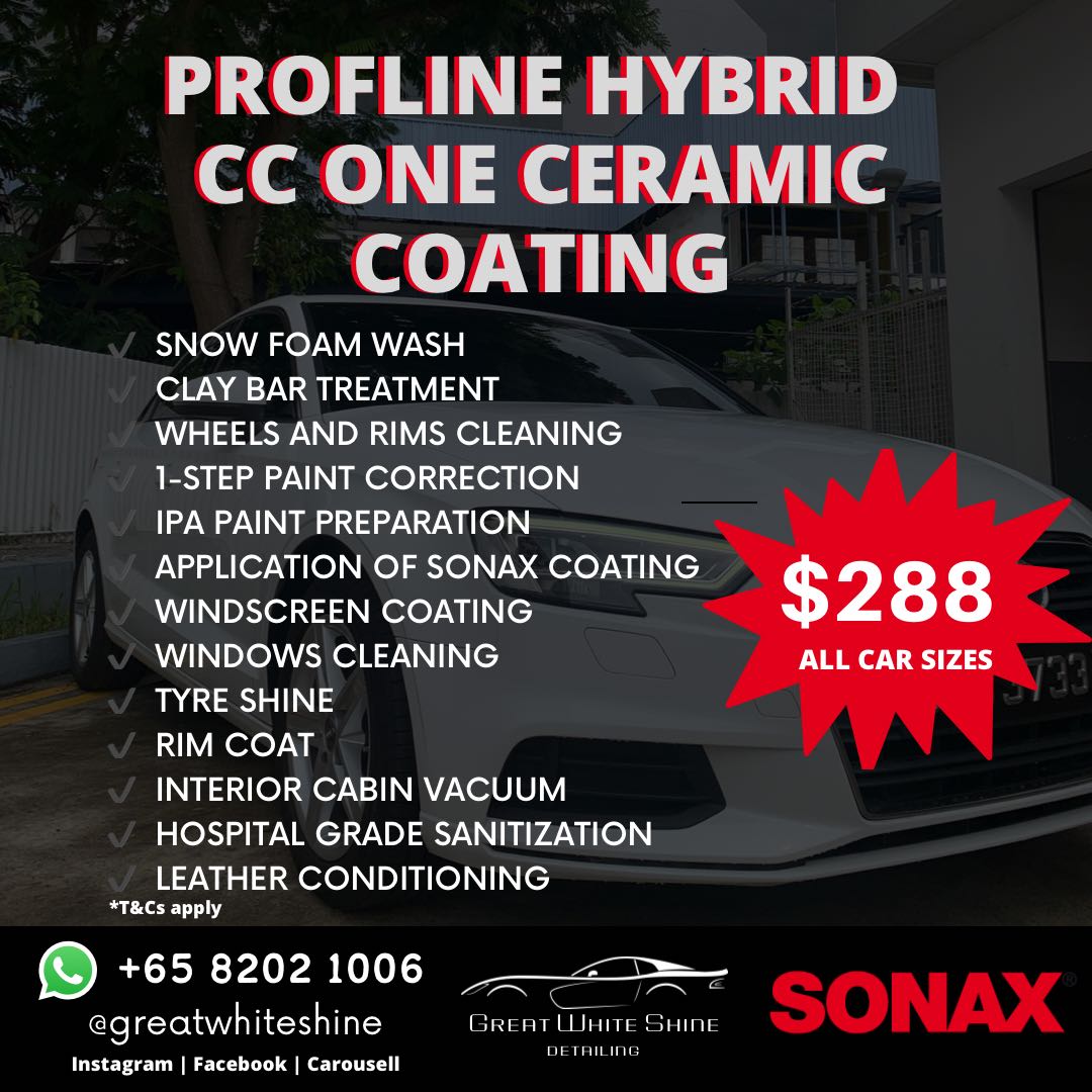 Sonax Profline Hybrid CC ONE Ceramic Coating / Machine Polish / Claying / Snow Wash / Vacuum ...