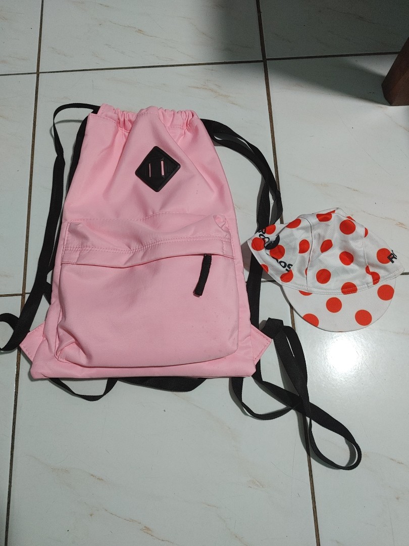 String Bag and Bike Cap, Women's Fashion, Bags & Wallets, Backpacks on ...
