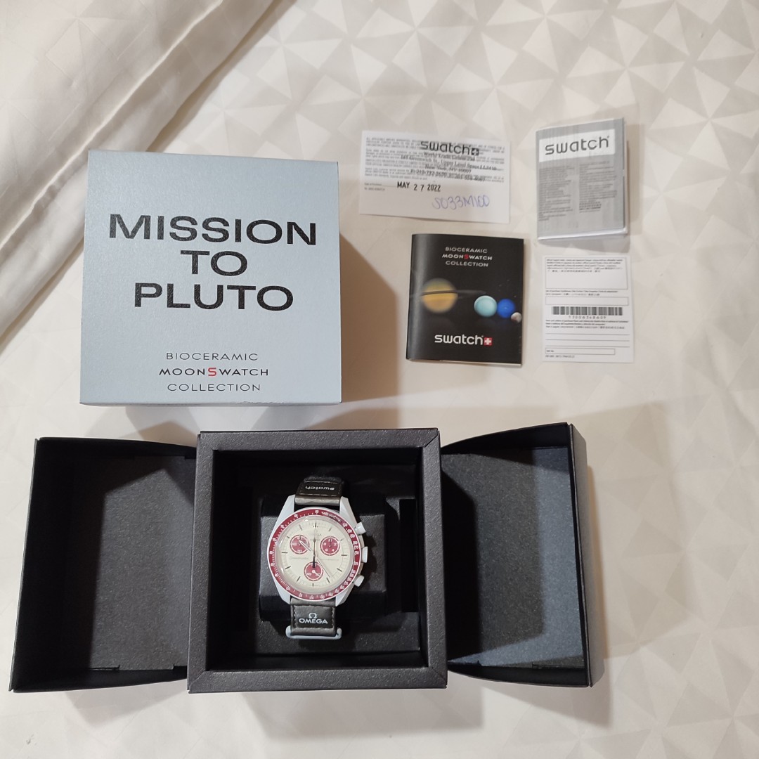 Swatch x Omega Speedmaster Mission To Pluto, Luxury, Watches on Carousell