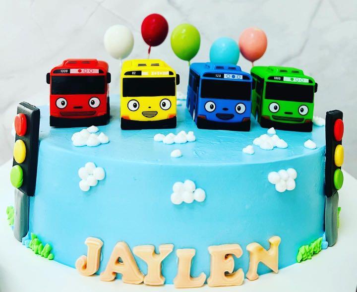 Tayo the little bus cake, Food & Drinks, Homemade Bakes on Carousell