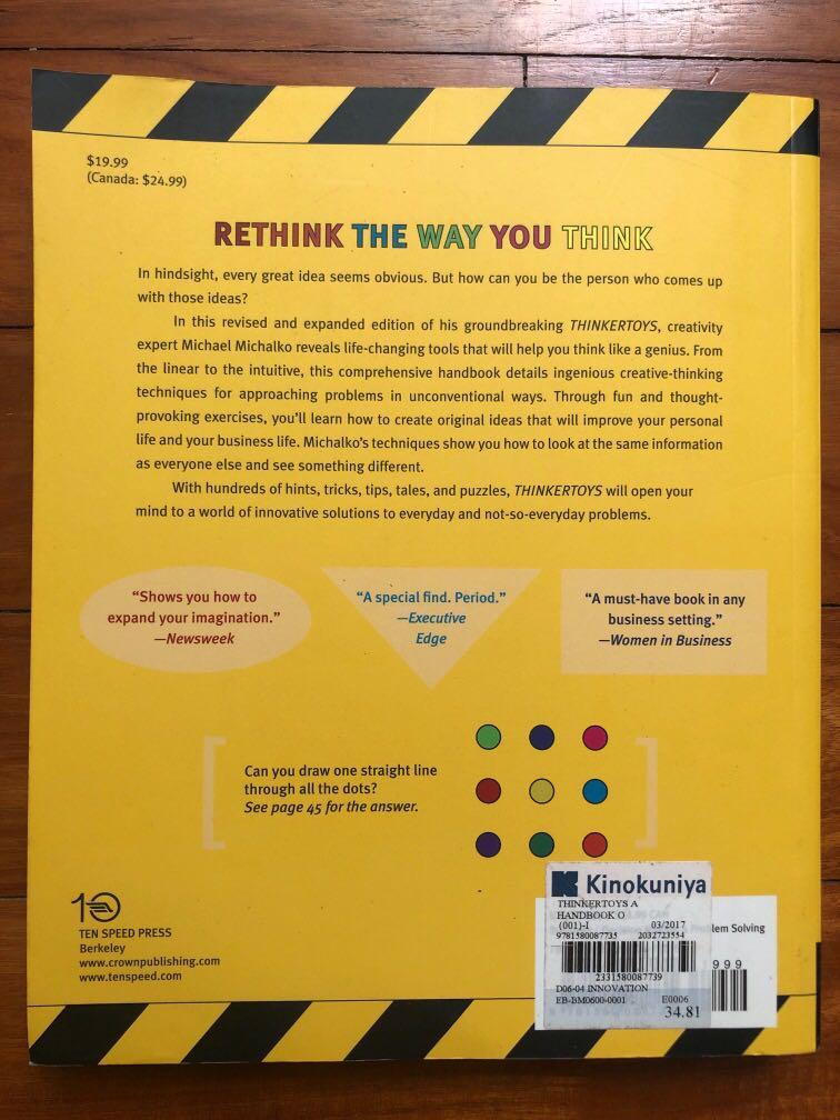 Thinkertoys : A Handbook of Creative Thinking Techniques, Hobbies ...
