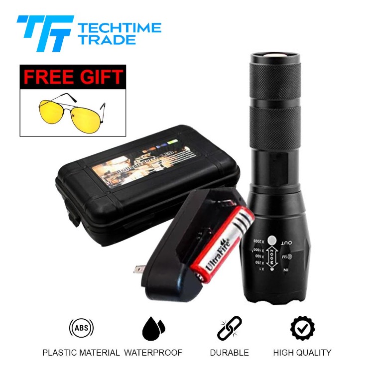Ultra Bright CREE XML T6 LED 5 Mode Bright Zoom Flashlight, Furniture ...