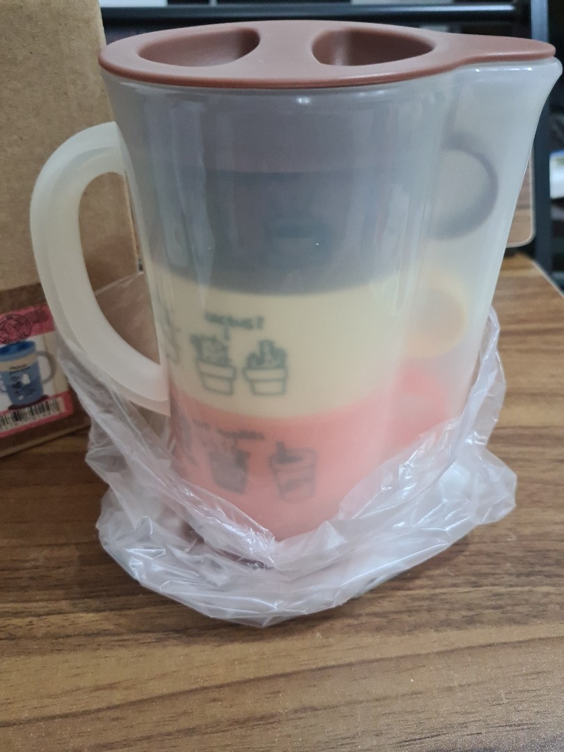 Water Pitcher + 3 cups, Furniture & Home Living, Kitchenware ...