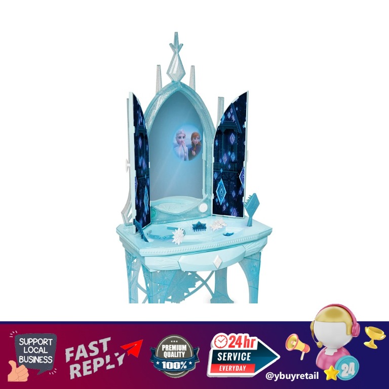 [YBR] Disney Frozen 2 Elsa's Enchanted Ice Vanity, Includes Lights ...