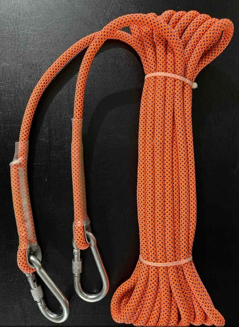 10 mm Static Kernmantle Rope Carabiner eye ready, Commercial ...