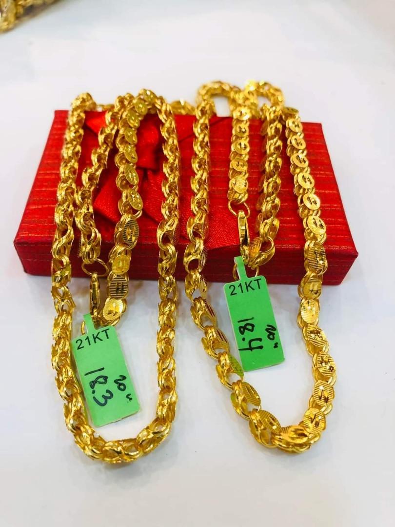 21K Saudi Gold Damascus Chain, Women's Fashion, Jewelry & Organizers ...