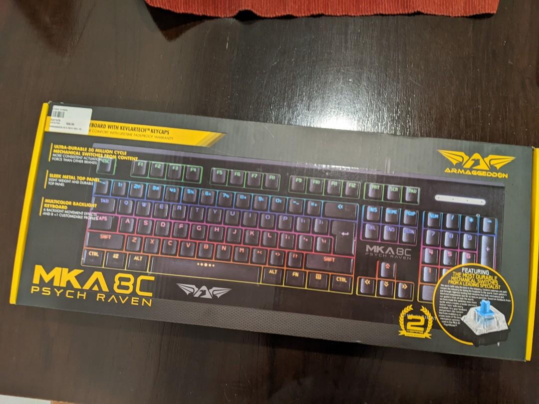 Armaggeddon MKA-8C Psych Raven Wired Mechanical Gaming Keyboard ...