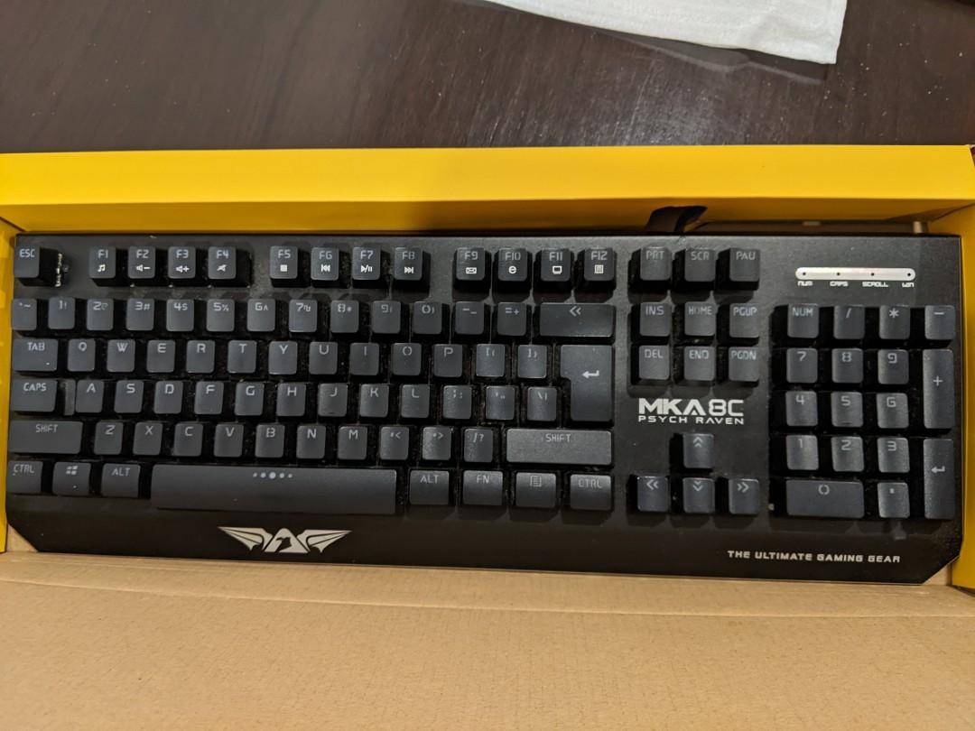 Armaggeddon MKA-8C Psych Raven Wired Mechanical Gaming Keyboard ...