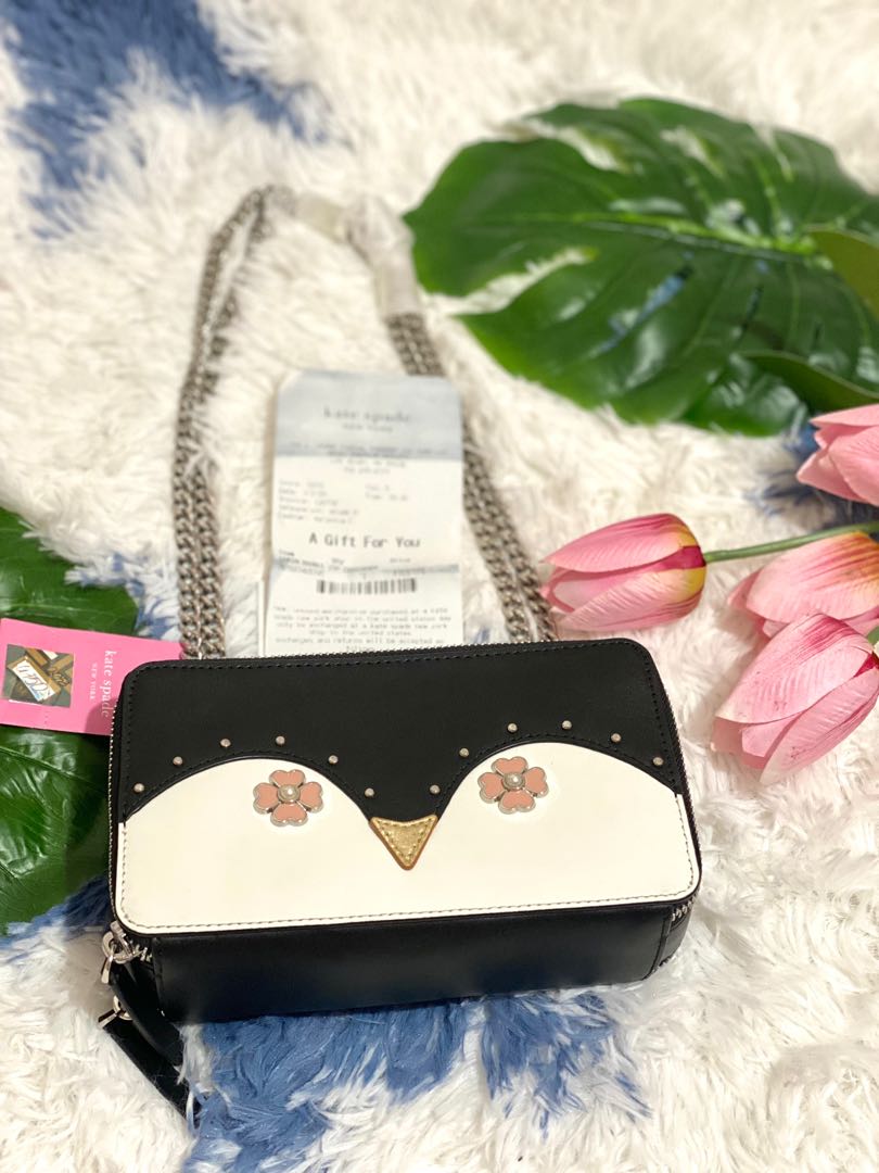 Authentic KATE SPADE Frosty Penguin Double Zip Chain Convertible ...