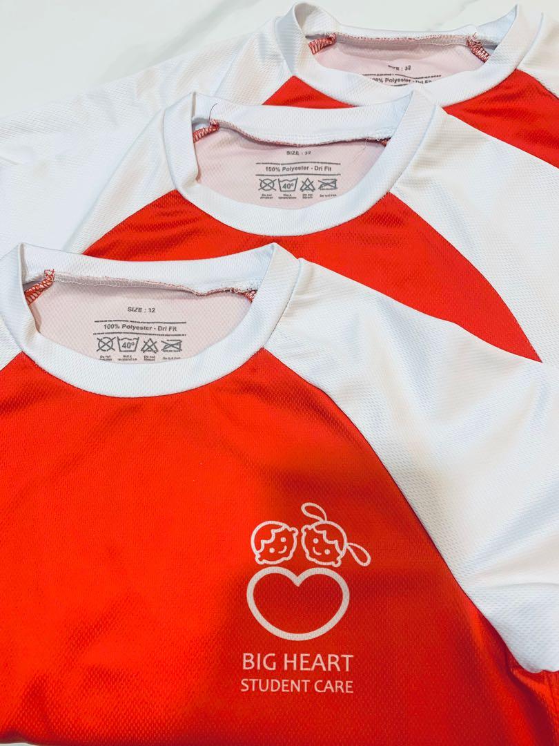 Big Heart Student Care Uniform, Men's Fashion, Tops & Sets, Tshirts ...