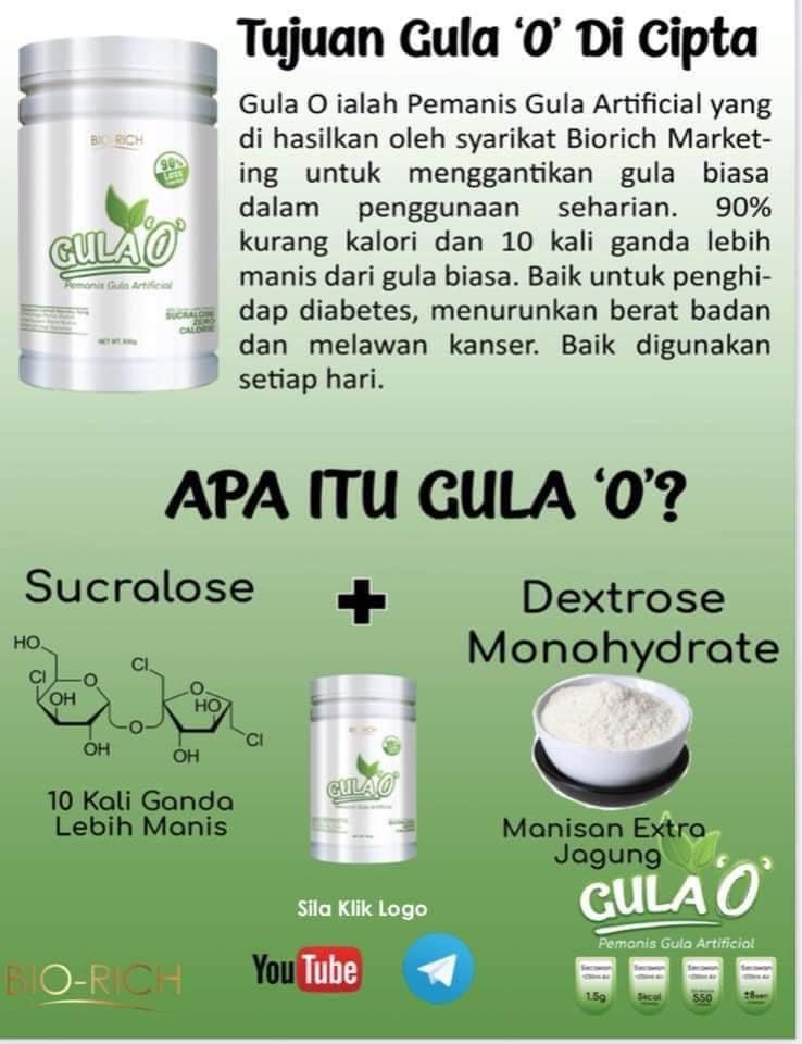 BIORICH GULA O PEMANIS SIHAT RENDAH KALORI TRAVEL KIT 50G, Food ...