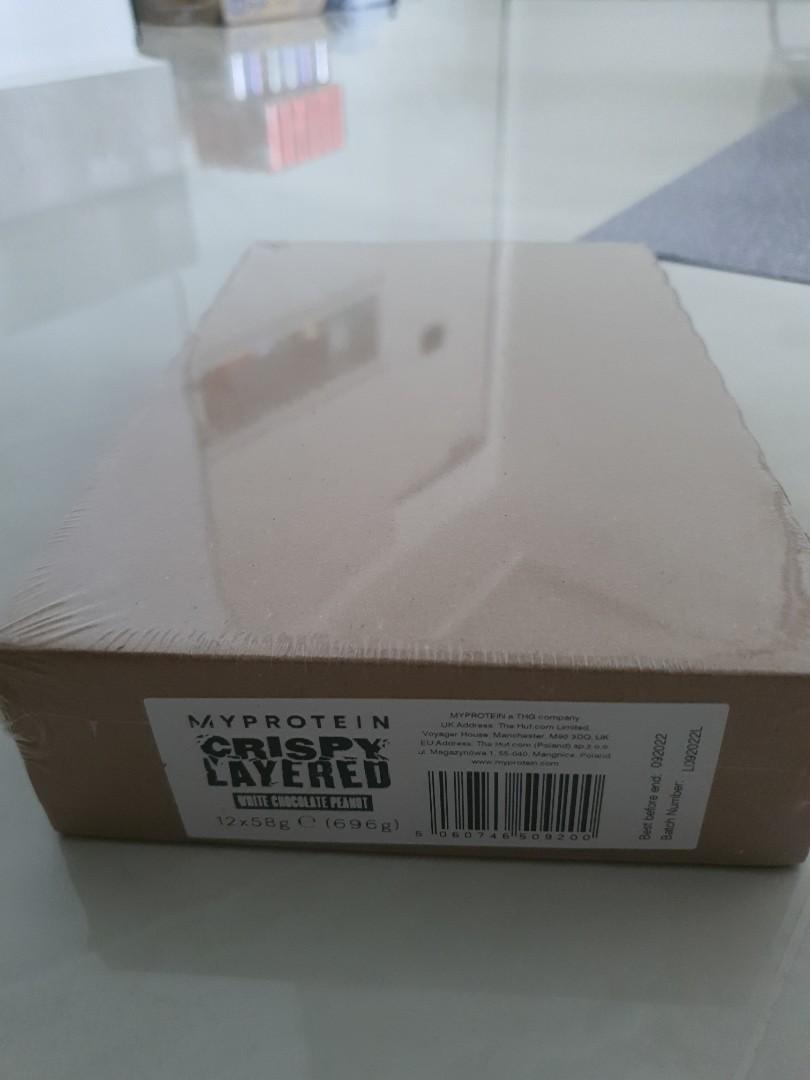 BNIB myprotein crispy layered white chocolate peanut, Health ...