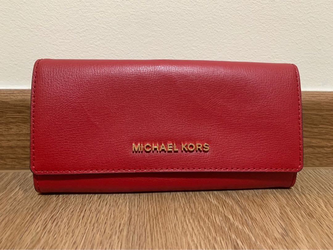 BNWT Michael Kors MK Authentic Genuine Leather Long Wallet Clutch in ...