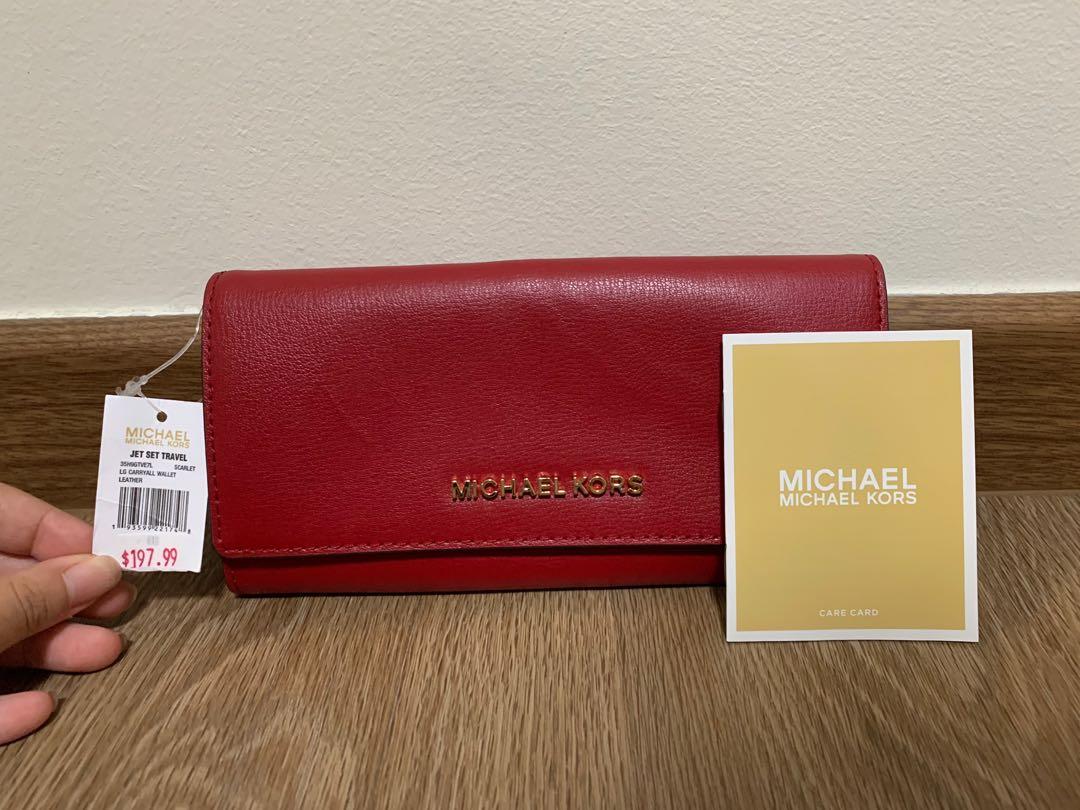 BNWT Michael Kors MK Authentic Genuine Leather Long Wallet Clutch in ...