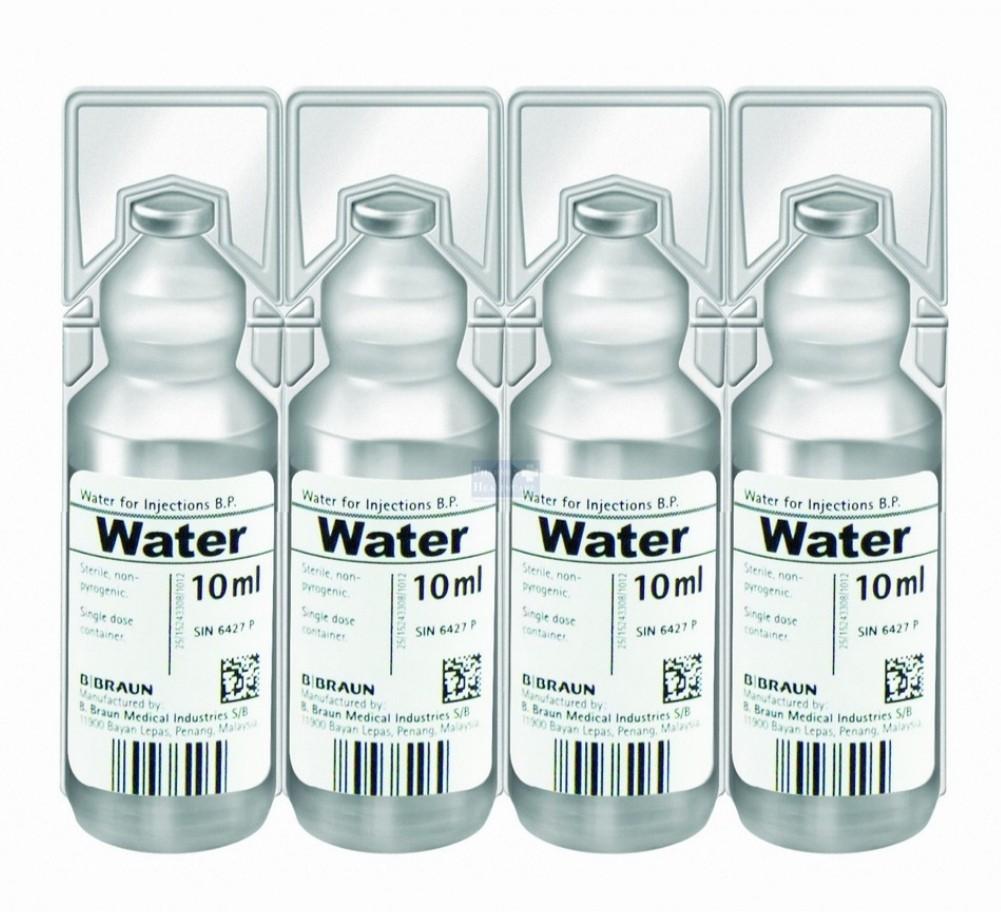 BRAUN Sterile Water for Injection 20ml, TLC Eye Care Wipes, Health ...