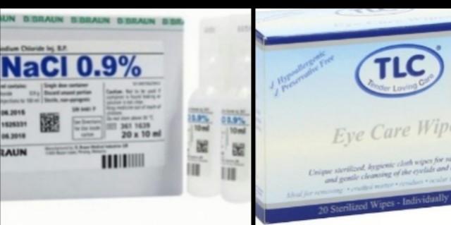 BRAUN Sterile Water for Injection 20ml, TLC Eye Care Wipes, Health ...