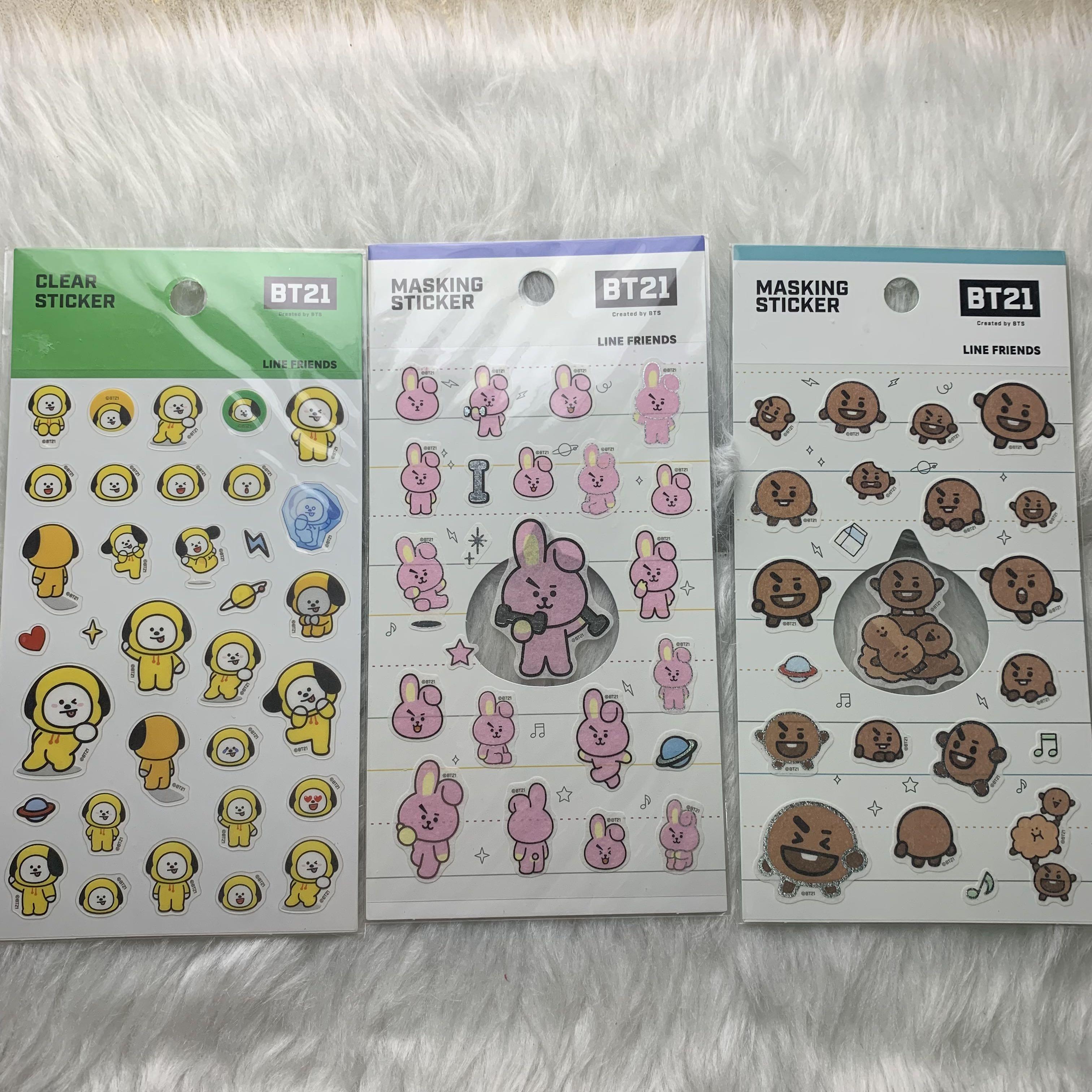BT21 stickers, Hobbies & Toys, Memorabilia & Collectibles, K-Wave on ...