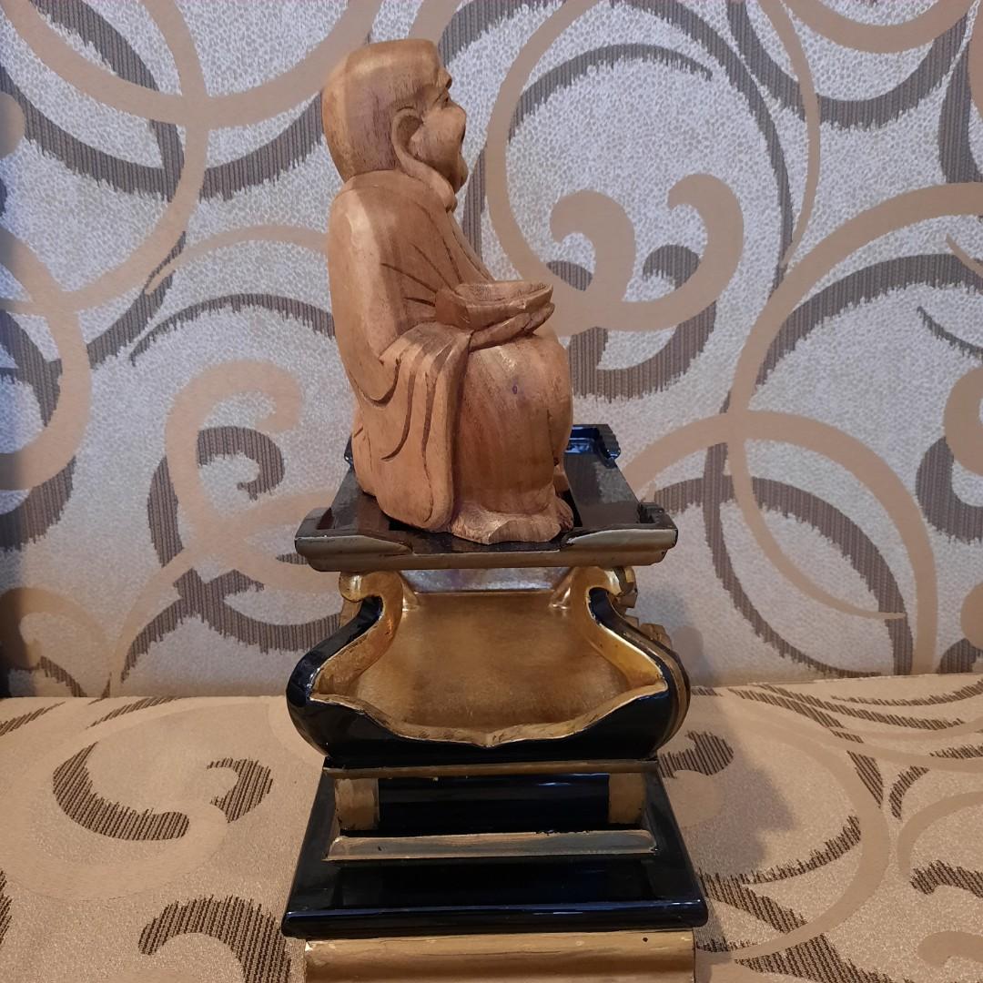 Buddha Wood With Stand Table Display, Furniture & Home Living, Home ...