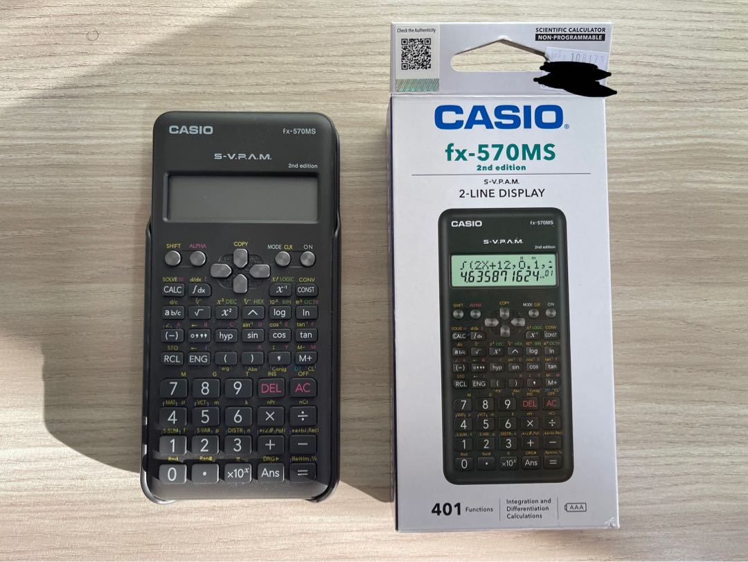 CASIO FX-570MS (2nd Edition), Hobbies & Toys, Stationery & Craft ...