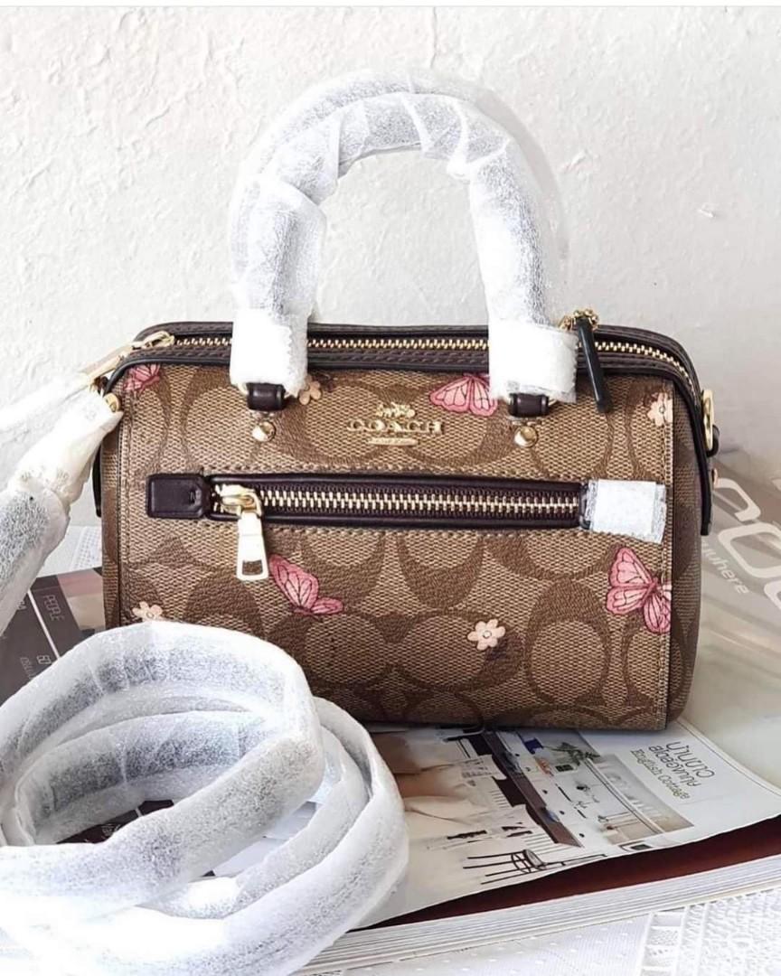Coach Micro Rowan Satchel with Butterfly Print on Carousell