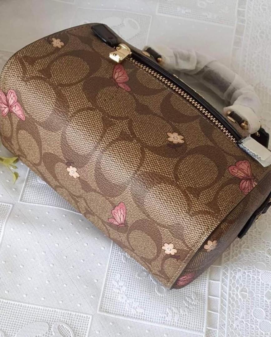 Coach Micro Rowan Satchel with Butterfly Print on Carousell