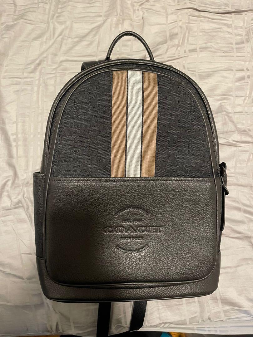 Coach Outlet Thompson Backpack In Signature Jacquard With Varsity ...