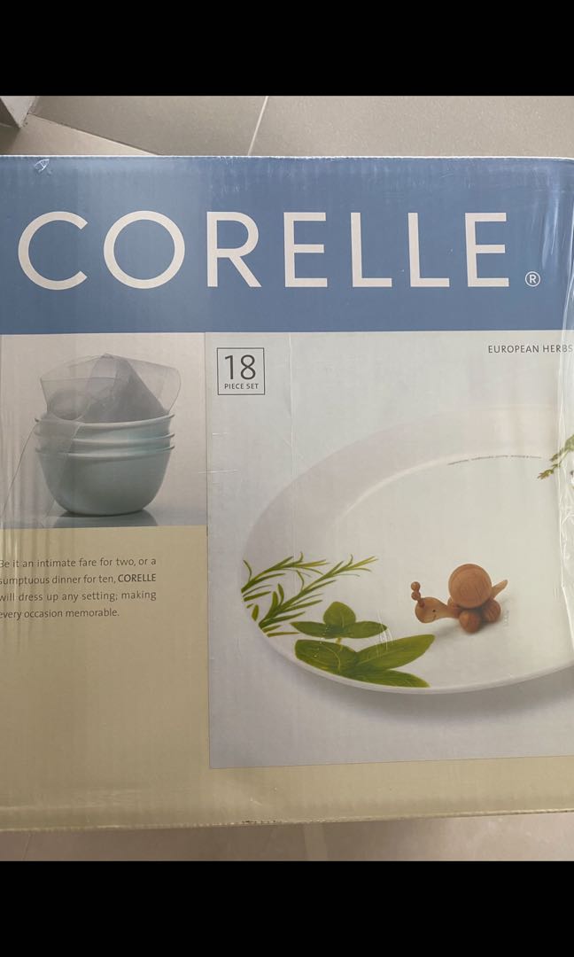Corelle 18 pc set, Furniture & Home Living, Kitchenware & Tableware ...
