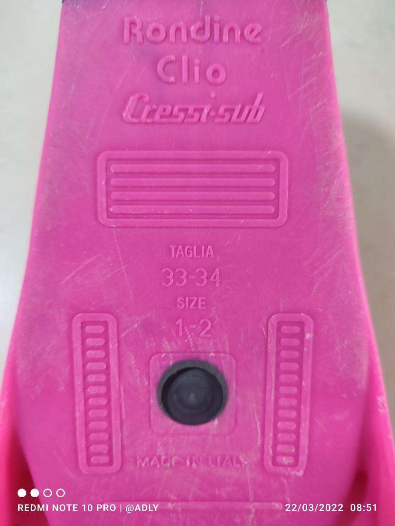 Cressi-Sub Rondine Clio Fins, Sports Equipment, Other Sports Equipment ...