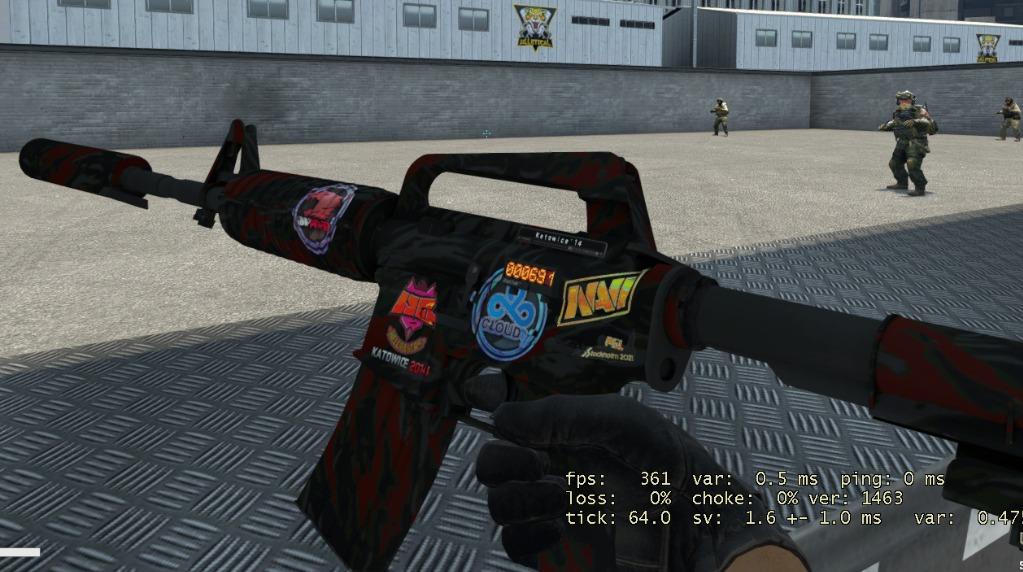 CSGO M4A1-S Blood tiger *rare holo kato sticker*, Video Gaming, Gaming ...