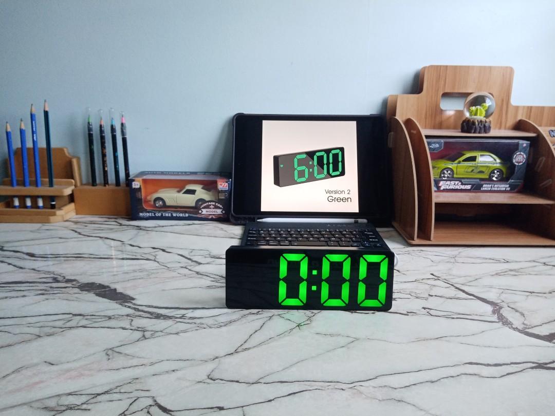Digital Clock Version 2 Green, Furniture & Home Living, Home Decor ...