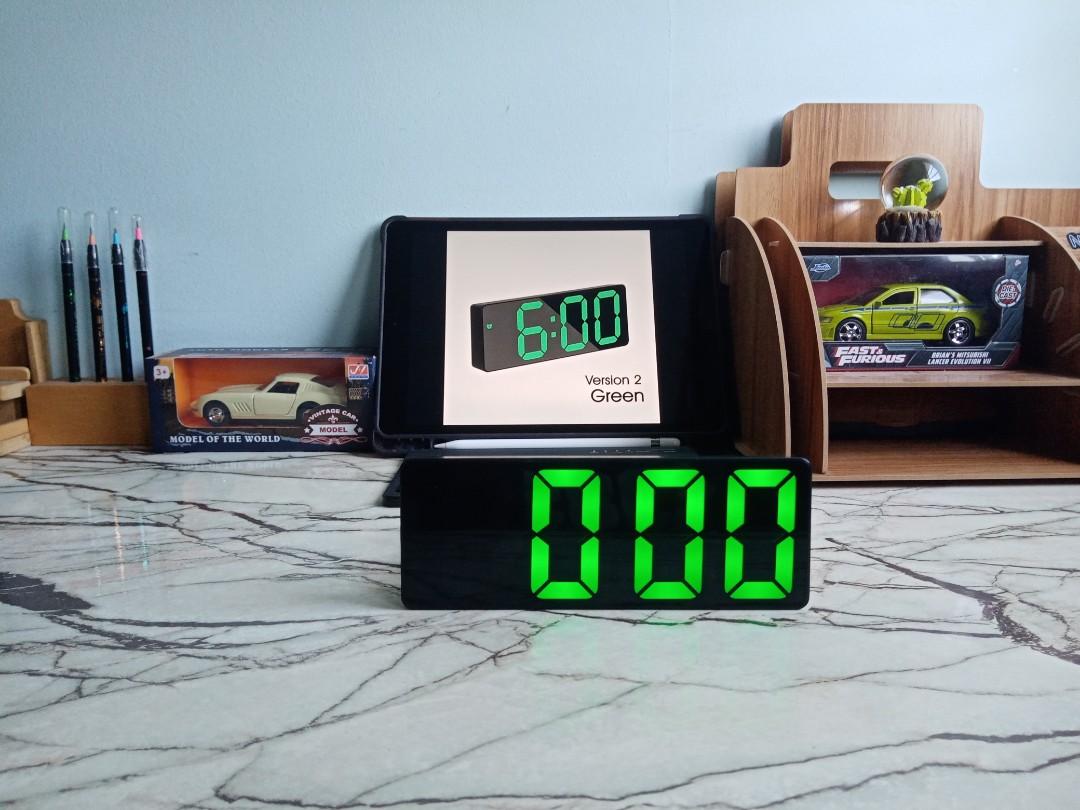 Digital Clock Version 2 Green, Furniture & Home Living, Home Decor ...