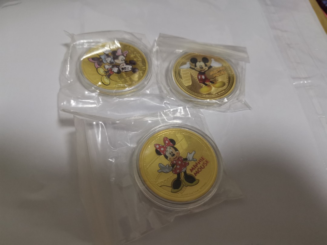 Disney Commemorative Coins X 3pcs, Hobbies & Toys, Memorabilia ...