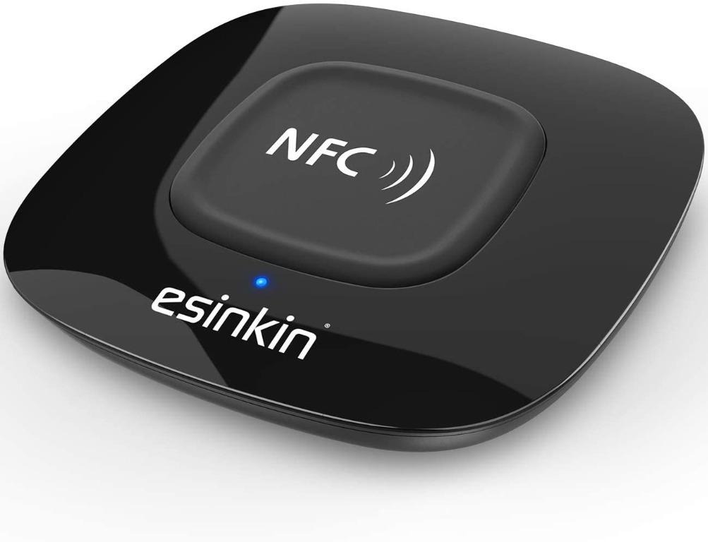 esinkin Bluetooth Receiver Wireless, NFC-Enabled Audio Adapter, Audio ...