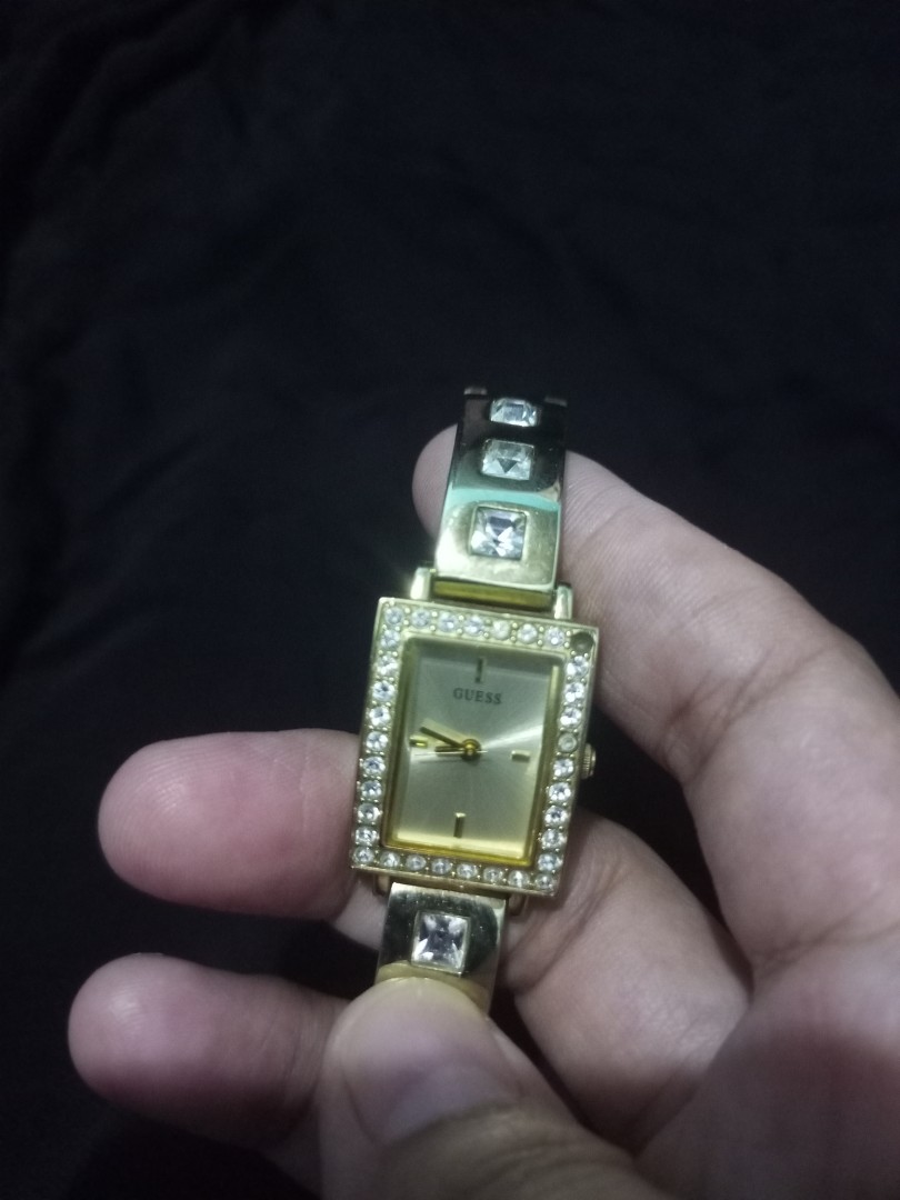 Rush Original Guess watch gold tone analogue, Luxury, Watches on Carousell