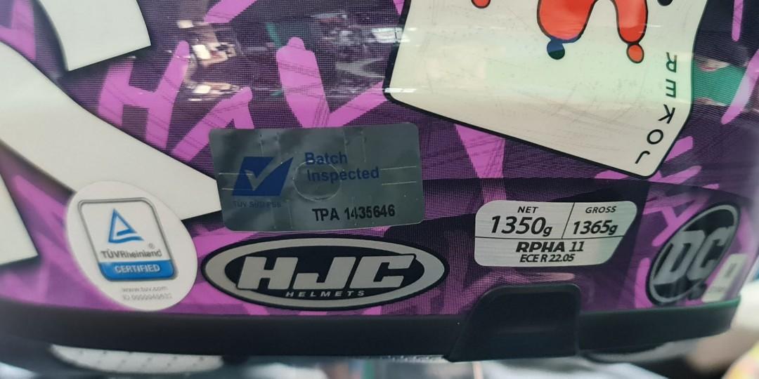 HJC RPHA 11 Joker Dc Comics Full Face Motorcycle Helmet - PSB Approved ...