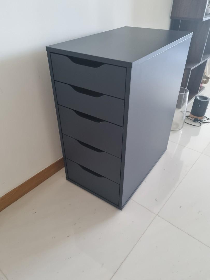 IKEA Alex drawer unit in navy blue, Furniture & Home Living, Furniture ...