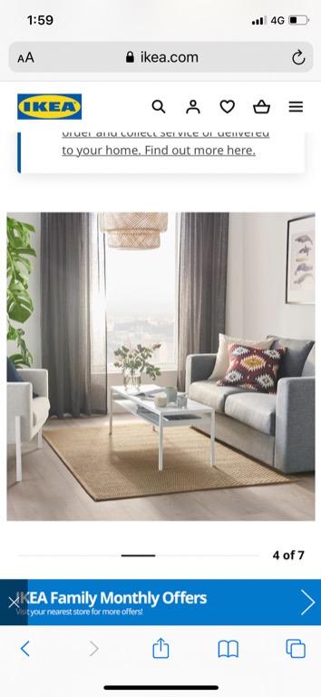 IKEA carpet Hellested brown like jute, Furniture & Home Living, Home ...