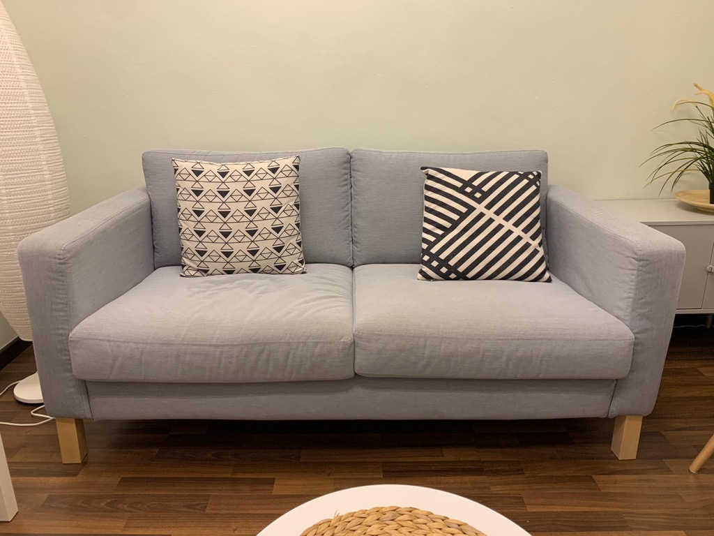 IKEA PARUP grey 2-seater sofa, Furniture & Home Living, Furniture ...