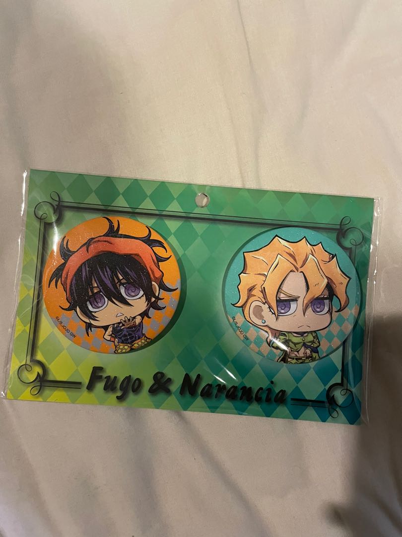 JJBA Fugo & Narancia Pin Badges, Hobbies & Toys, Toys & Games on Carousell