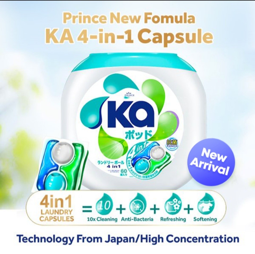 Ka 4-in-1 Laundry Detergent 60 Capsule, Furniture & Home Living ...