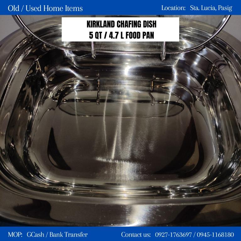KIRKLAND STAINLESS STEEL CHAFING DISH 5QT / 4.7L (4 BOXES SET SALE ONLY ...