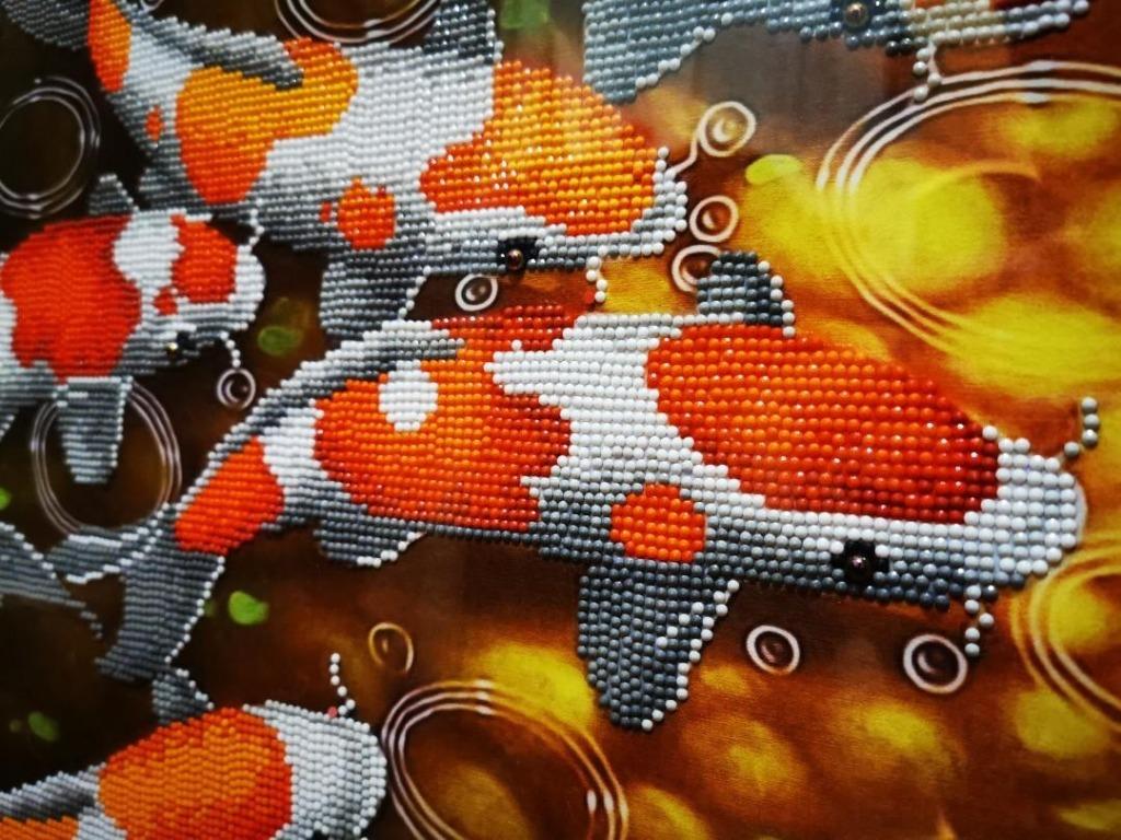 Koi Fish Painting diamond crystal bead large, Hobbies & Toys ...