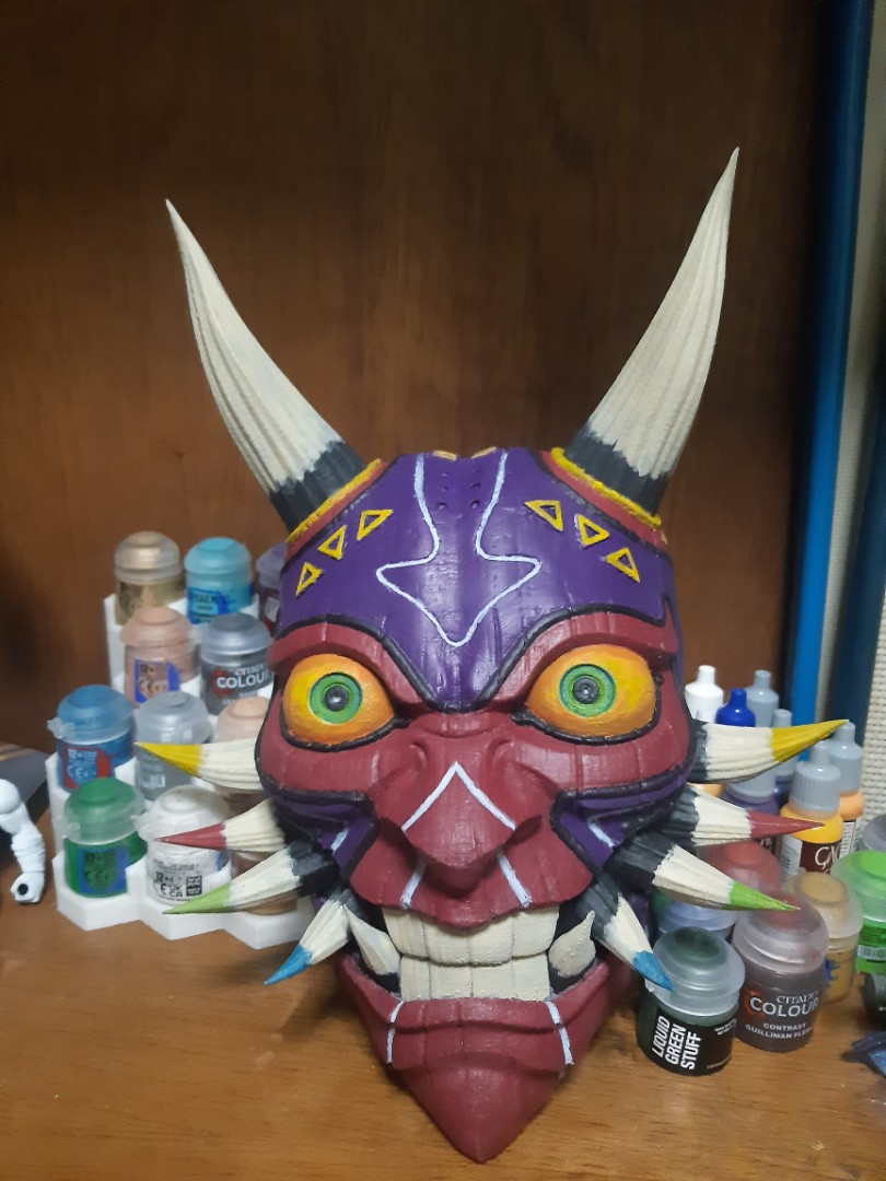 Majora Inspired Japanese Hannya Mask (Painted), Hobbies & Toys, Toys ...