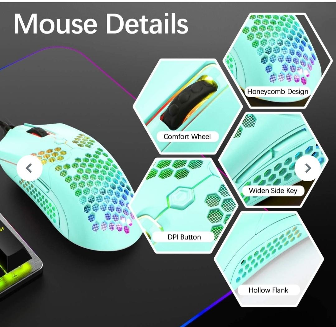 Mamba snake Gaming Keyboard and Mouse,3 in 1 Gaming Set,Blue LED ...