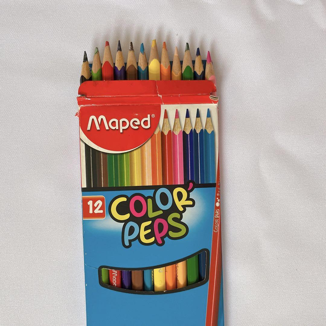 MAPED COLOR PEPS 12 COLOR PENCILS, Hobbies & Toys, Stationary & Craft ...