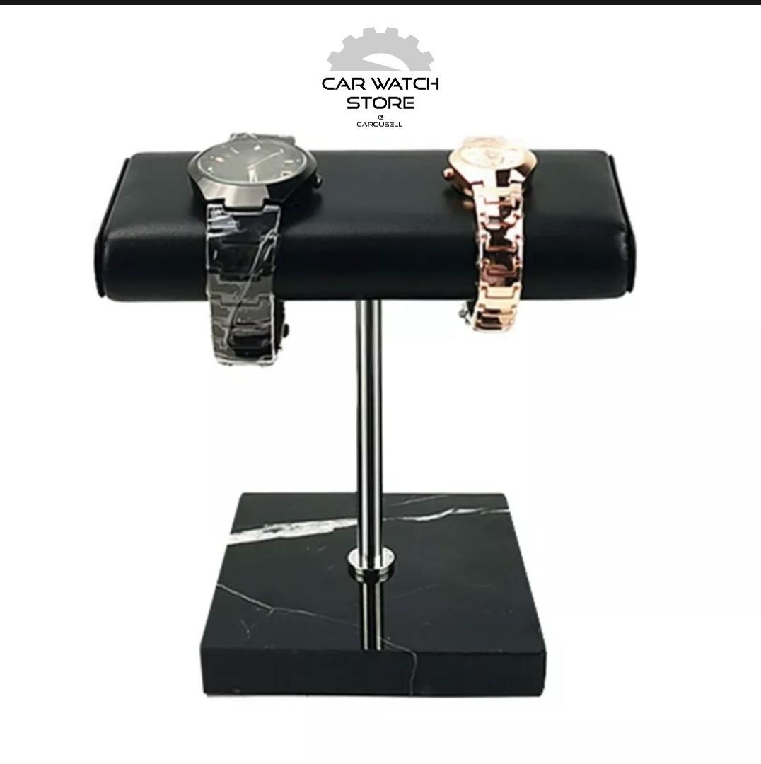 Marble Watch Stand Watch Case Watch Display Stand Black Leather ...