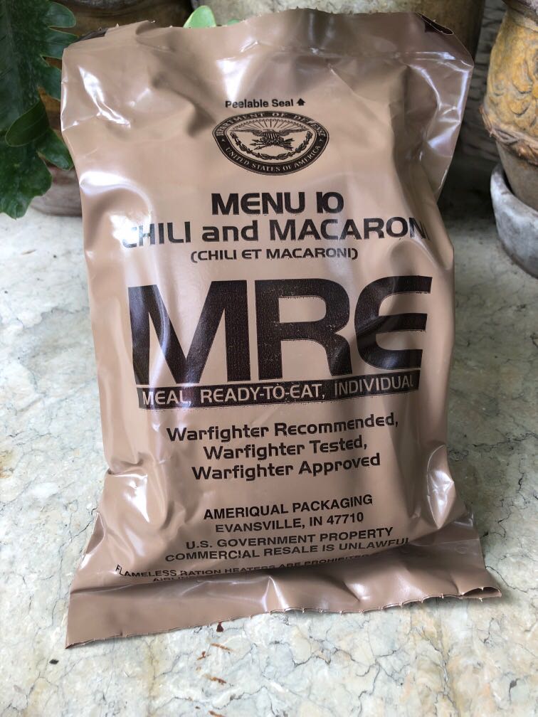 MRE CHILI AND MACARONI, Food & Drinks, Packaged & Instant Food on Carousell